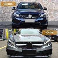 China Customized C63 AMG Style Front Bumper Grille for Mercedes Benz C-Class W205 2015-2018 for sale
