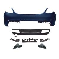 China Mercedes-Benz C-Class W205 Rear Bumper Upgrade Rear Diffuser Lip and Throat Exhaust for sale