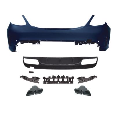 China Mercedes-Benz C-Class W205 Rear Bumper Upgrade Rear Diffuser Lip and Throat Exhaust for sale