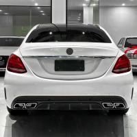China Mercedes-Benz C-Class W205 Rear Bumper Upgrade Rear Diffuser Lip and Throat Exhaust for sale