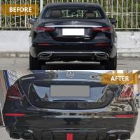 China Benz E-CLASS W213 with Rear Bumper Lip Tail Throat and Exhaust Pipe for sale