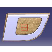 China 2024 Toyota Alphard Carbon Fiber Car Door Horn Cover in Tan Color with Nomal Design for sale