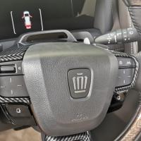 China Nomal Toyota 2024 Alphard Vellfire ABS Carbon Fiber Geometric Steering Wheel Trim for sale