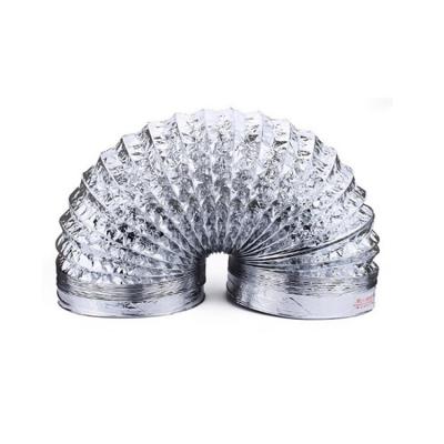 China White 8 Inch Semi Rigid Aluminum Flexible Ducting Pipe 100mm 3 Year Mechanical Life for sale