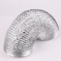 China White 8 Inch Semi Rigid Aluminum Flexible Ducting Pipe 100mm 3 Year Mechanical Life for sale