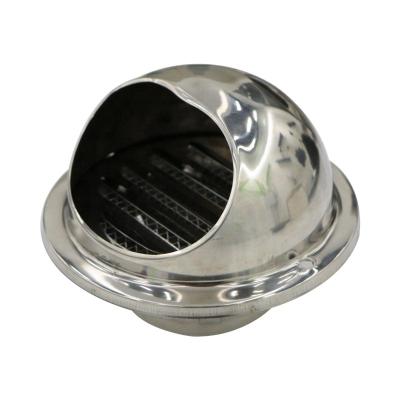 China 125mm Plastic Semi Rigid Flexible Duct for Stainless Steel Round Vent Cover Wall Fan White for sale