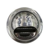 China 125mm Plastic Semi Rigid Flexible Duct for Stainless Steel Round Vent Cover Wall Fan White for sale