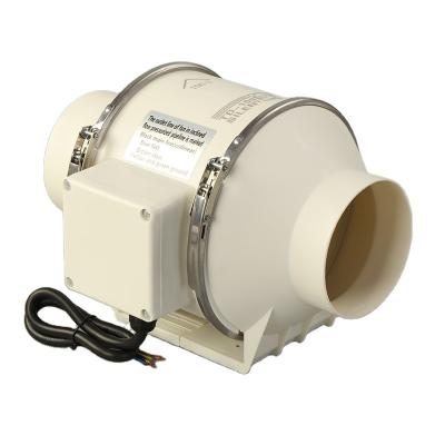 China Low Noise 4 Inch 5 Inch Plastic Inline Duct Fan 2 Speed Controllable Exhaust Fan for sale