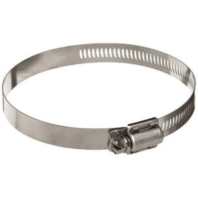 China Plastic Heavy Duty Double Bolt Hose Clamp 100mm for Ventilation Duct Tube White for sale
