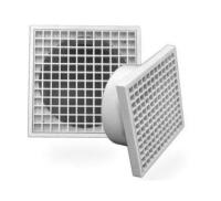 China Customized Square Grille for Air Extractor Fan Accessories White Air Extractor Fan for sale