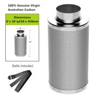 China Stainless Steel Hydroponics Carbon Air Filter 4-12 Inch 240V for Indoor Plant Growing for sale