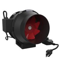 China 240V White 8 Inch Round Bathroom Exhaust Fan 200 500 800 CFM with Carbon Filter for sale