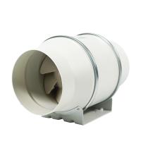 China 6 Inch 240V Plastic Inline Duct Fan White for Grow Tents Hydroponics Heating Air Cooling for sale
