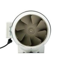 China 6 Inch 240V Plastic Inline Duct Fan White for Grow Tents Hydroponics Heating Air Cooling for sale