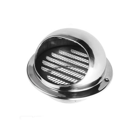 China Stainless Steel Round Outside Air Port Wall Vent with Fly Screen 3 Year Warranty for sale