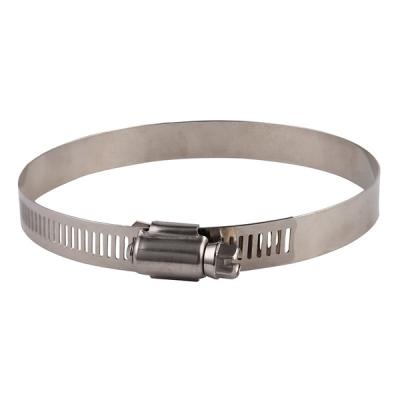 China 6 Inch 304 Stainless Steel Hose Clamp Adjustable Worm Gear Duct Clamp 23-65mm for sale