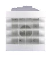 China 8 Inch Silent Plastic Square Bathroom Ventilation Fan with LED Light Ceiling Mounted Exhaust Fan 3 Years Warranty for sale