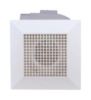 China 8 Inch Silent Plastic Square Bathroom Ventilation Fan with LED Light Ceiling Mounted Exhaust Fan 3 Years Warranty for sale