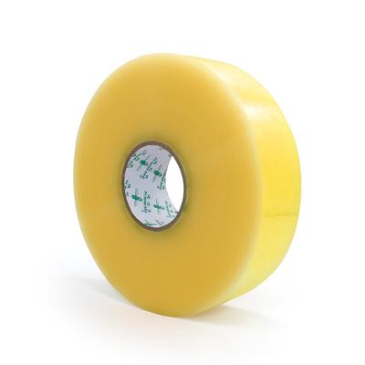 China 1000yards BOPP Yellowish Yellow Packaging Adhesive Sealing Tape for sale