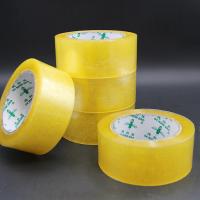 China Transparent Yellowish BOPP Adhesive Packing Tape Thickness 52μ for sale