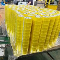China Transparent Yellow BOPP Clear Adhesive Tape Customized Service for sale