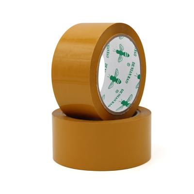 China Beige BOPP Parcel Packing Tape Customized Adhesive Package Carton Sealing Tape for sale