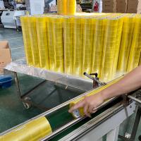 China Clear / Transparent Yellowish BOPP Adhesive Packing Tape For Carton Box for sale