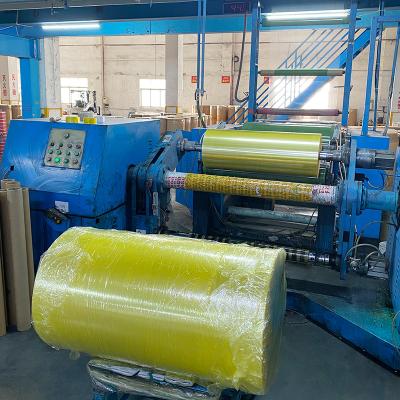 China BOPP Yellowish Yellow Packing Packaging Adhesive Sealing Tape Jumbo Roll for sale