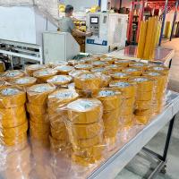 China 50μ Thickness Yellowish Packaging Tape 55mm X 150y For Carton Sealing for sale