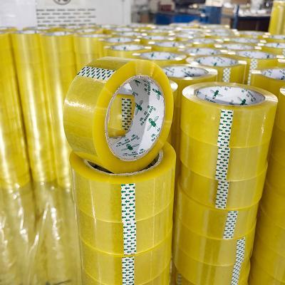 China BOPP Yellowish Yellow Packing Packaging Adhesive High Adhesive Power Sealing Tape for sale