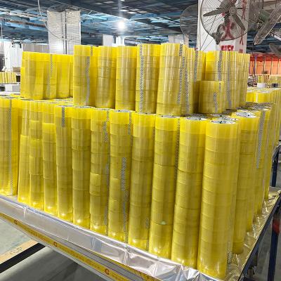 China Clear Transparent Yellowish Strong Adhesive Waterproof Packing Tape for sale