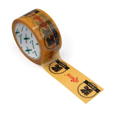 China Waterproof BOPP adhesive packing tape With brand Logo for sale