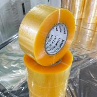 China Bopp Golden Yellow Packing Tape High Adhesive Power Offer Customized Packaging for sale
