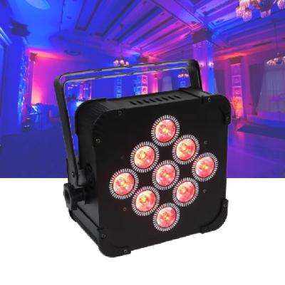 China Wedding Party 9x18w LED  Wireless Battery Power, Charging and Wireless RGBWA-UV 6-in-1 Par Stage Light for sale