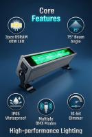 China IP65 RGBW LED Ocean Wave Bar Light Outdoor Waterproof Ripple Effect Projection Lights DMX512 for sale