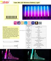 China NEBULA 360 Outdoor LED RGB Battery Tube Light IP65 Wireless DMX DJ Wedding Event Stage Light for sale