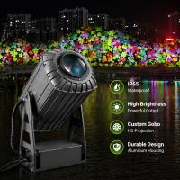 China 600W IP65 Outdoor LED Zoom Gobo Projector Premium Aluminum Alloy Advertising Logo Light Rotating Glass Gobos Precision Optics for sale