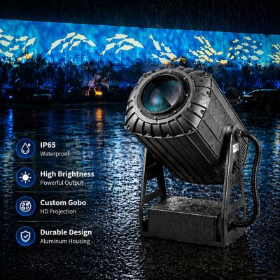 China 600W Aluminum Alloy Outdoor LED Zoom Gobo Projector IP65 Waterproof Advertising Logo Light with Rotating Glass Gobo DMX Control for sale