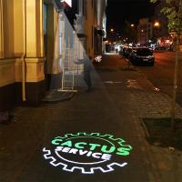 China Outdoor Advertising Lights Black and White Gobo Logo Projector for Sidewalk for sale