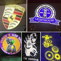 China Outdoor Advertising Lights Black and White Gobo Logo Projector for Sidewalk for sale