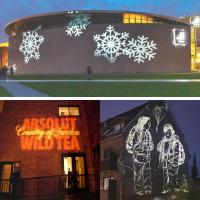 China NEBULA 100W 200w LED Advertising Lights Custom Logo Dynamic Floating Images DMX Gobo Projector for sale