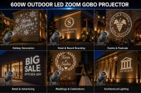 China High Power 600W LED Zoom Gobo Projector Outdoor Waterproof Logo Projector Light for sale