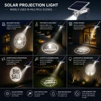 China Solar LED Outdoor Gobo Projector IP67 Waterproof Logo Light Advertising Projection Lamp  for Garden Landscape Building for sale