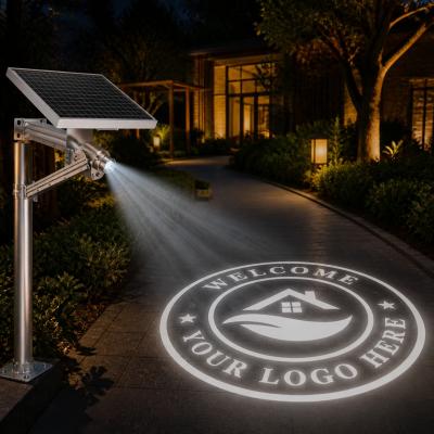 China LED Solar Gobo Projector Outdoor IP67 Waterproof Logo Light Advertising Projection Lamp for Garden Yard Landscape Lighting for sale