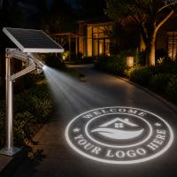 China LED Solar Gobo Projector Outdoor IP67 Waterproof Logo Light Advertising Projection Lamp for Garden Yard Landscape Lighting for sale