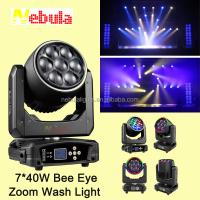 China NEBULA Wash 7*40W LED Zoom RGBW 4in1 Pixel Bee Eye Band Strip Event Moving Head Stage Lights for sale