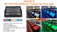 China Outdoor 60x10W LED IP65 RGBW Wall Wash Washer Stage Flood Architecture Building City Color Light for sale