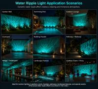 China 120W Outdoor Water Ripple Light LED Linear Bar RGBW Wave Effect Wall Washer Landscape Lighting for sale