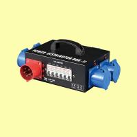 China Portable 3-Phase 308V CEE Power Distribution Box with 32A Input/6x16A Output Robust Steel Housing for Stage/Rigging Use for sale