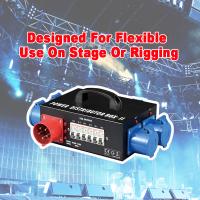 China Nebula Cee Power Distribution Box with 1x32A 5Pin Input 6x16A CEE 3P Output Robust Steel Housing for Stage Lighting Live Events for sale
